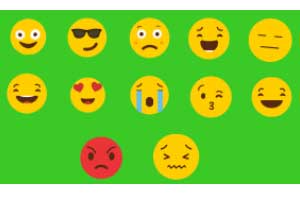 Emoji Background With Green Screen